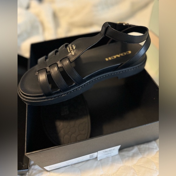 Coach | Shoes | Coach Franny Leather Sandals 9 | Poshmark